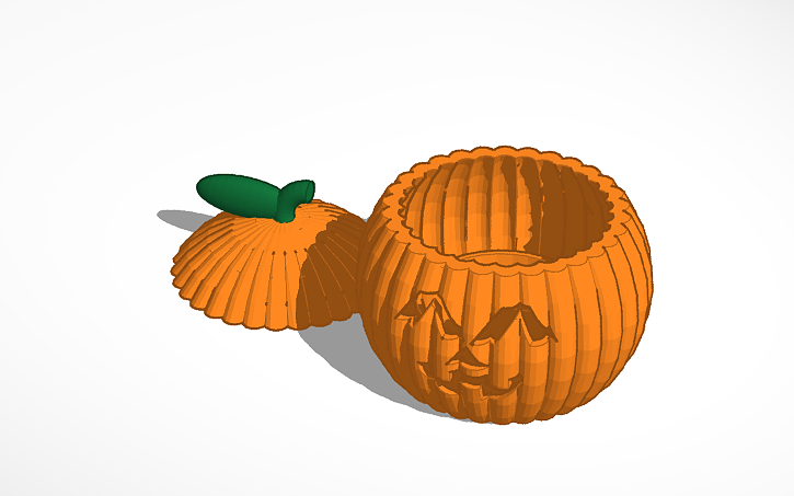 3D design pumpkin - Tinkercad