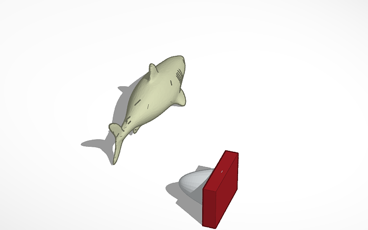 3D design Great white shark - Tinkercad