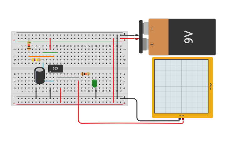Circuit design 555 Timer - Tinkercad