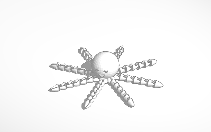 3D design flexible octopus - Tinkercad