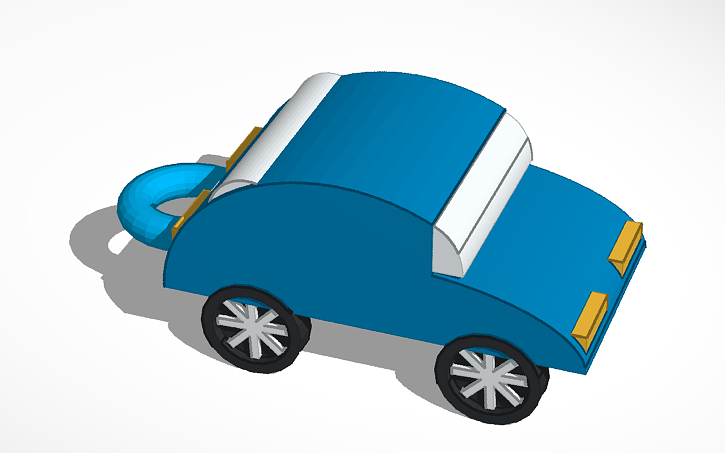 3d Design Car Key Chain Tinkercad