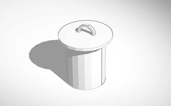 3D design Trash can - Tinkercad