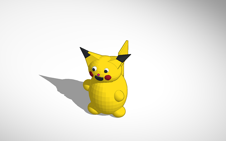 3D design pikachu - Tinkercad