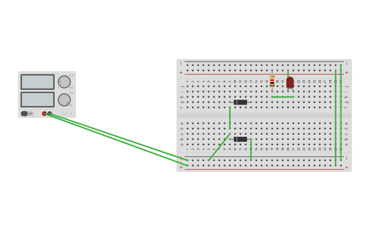 Circuit design NOT GATE - Tinkercad