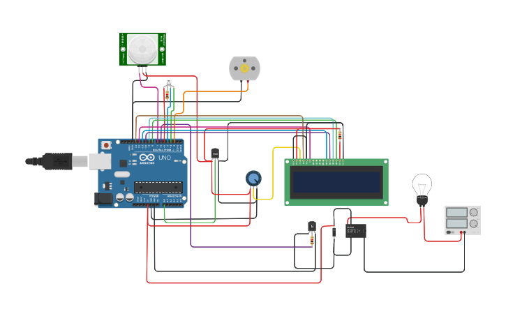 Circuit design Home Automation -I | Tinkercad
