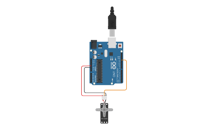 Circuit Design Micro Servo Motor Black Tinkercad