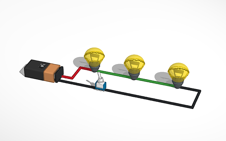 3d Design 3d Series Circuit Tinkercad