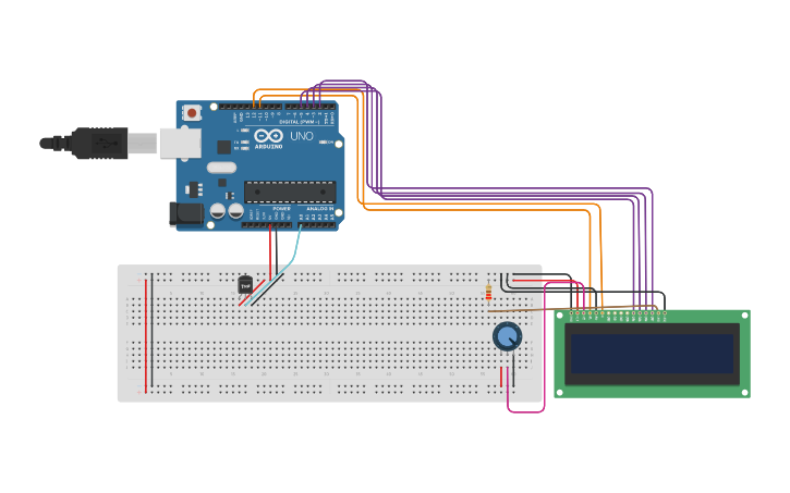 Circuit design Projeto Estágio - Arduino | Tinkercad