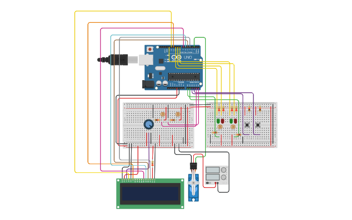Circuit design Parking - Tinkercad