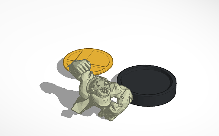 3D design Donkey Kong Amiibo - Tinkercad