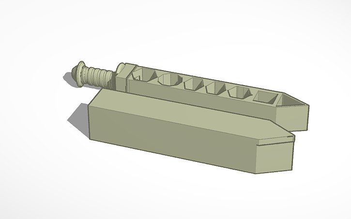3D design sword dice holder - Tinkercad