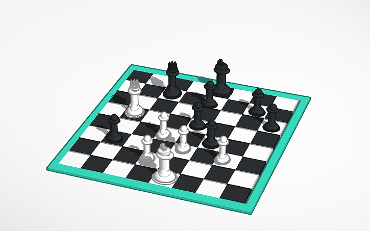 3D design 3D chess board - Tinkercad