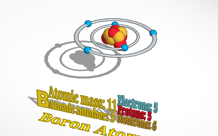 3D design Boron atom | Tinkercad