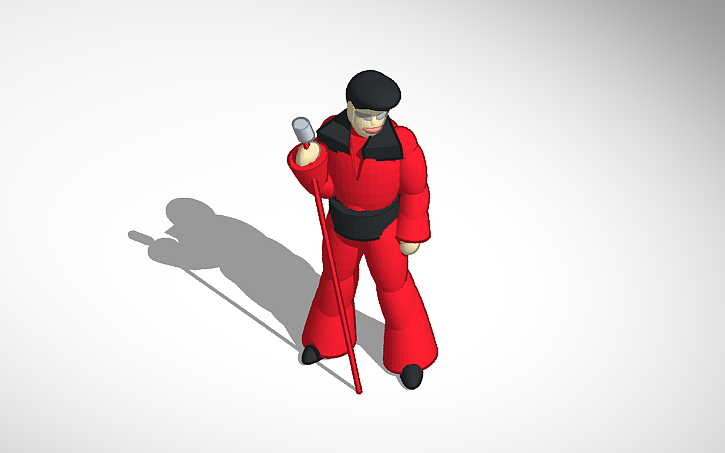 3D design Singer Dude remodeled - Tinkercad