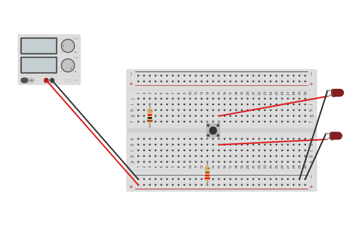 Circuit design Pull Up - Tinkercad