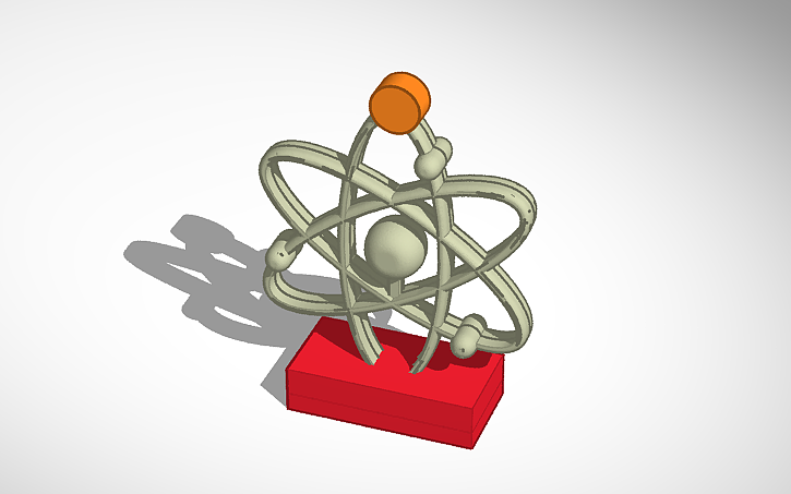 3D design atom - Tinkercad