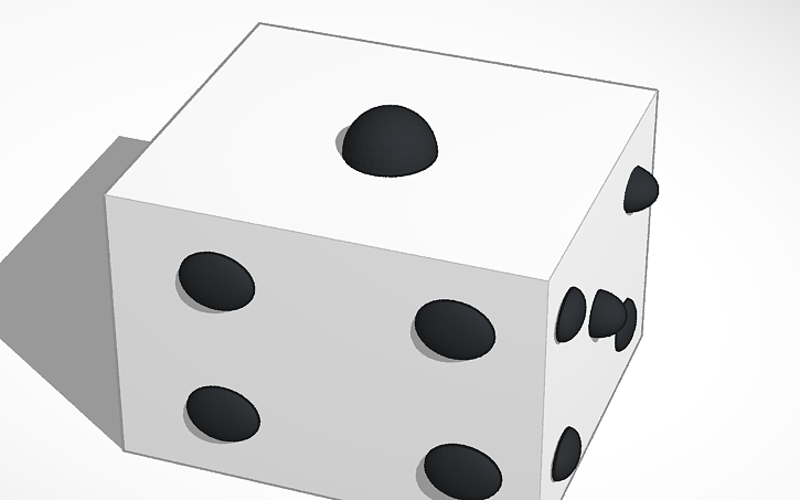 3D design dado - Tinkercad