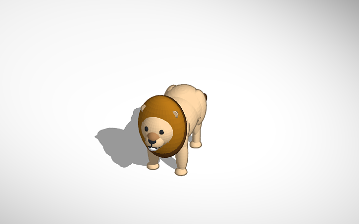 3D design Lion - Tinkercad