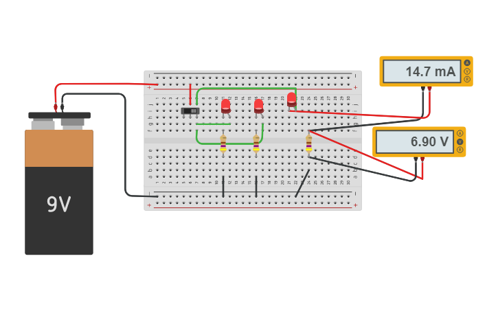 Circuit design circuitos paralelos | Tinkercad