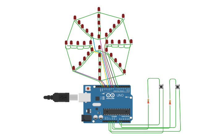 Circuit design COLOR WHEEL - Tinkercad