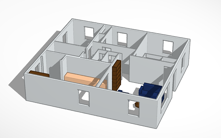 3D design House Template - Tinkercad