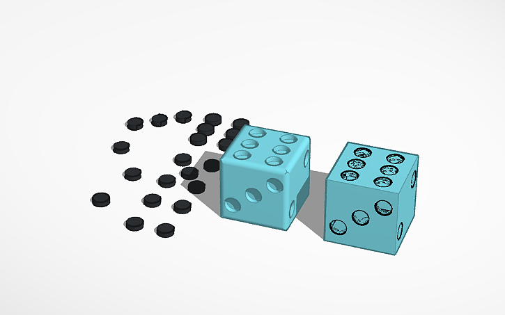 3D design dice - Tinkercad