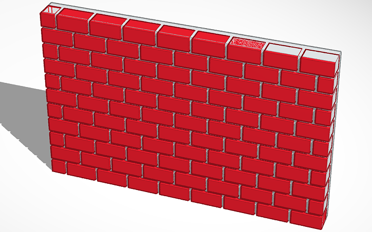 3D design Brick Wall Sample | Tinkercad