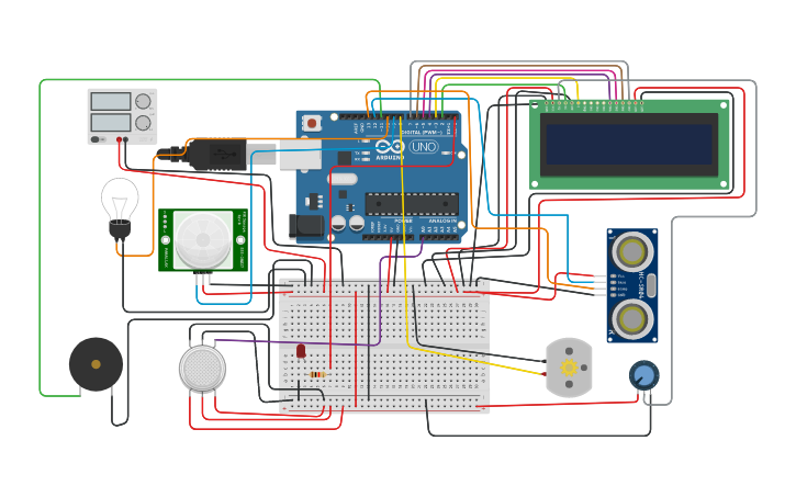 Circuit Design Home Automation System Using Arduino Tinkercad