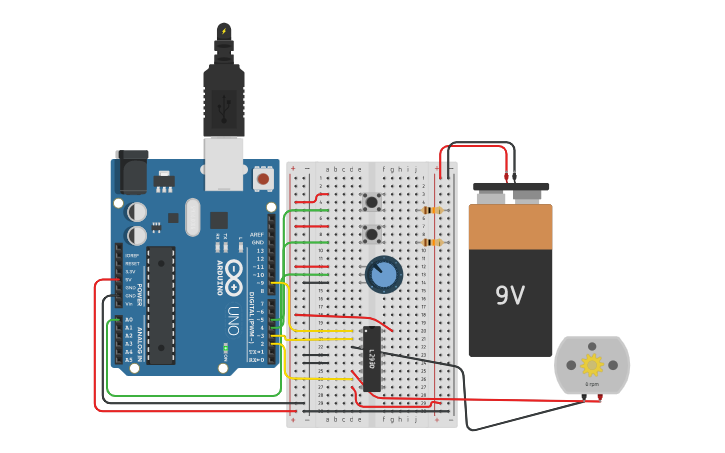 Circuit design Arduino Project 10 -Zoetrope - Tinkercad