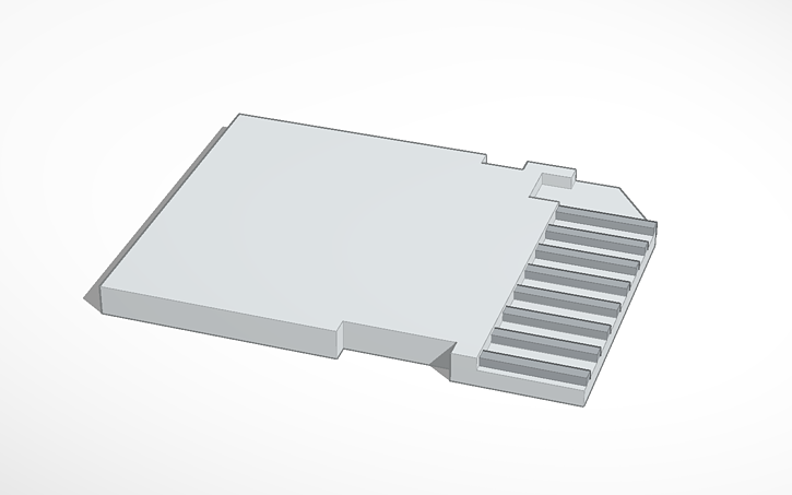 3D design SD Card - Tinkercad