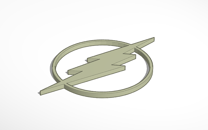 3D design Flash emblem | Tinkercad