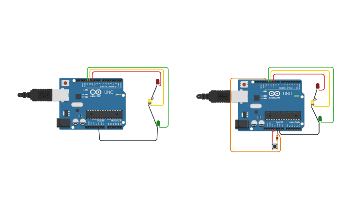 Circuit design Semáforo Básico / Slim Traffic Light | Tinkercad