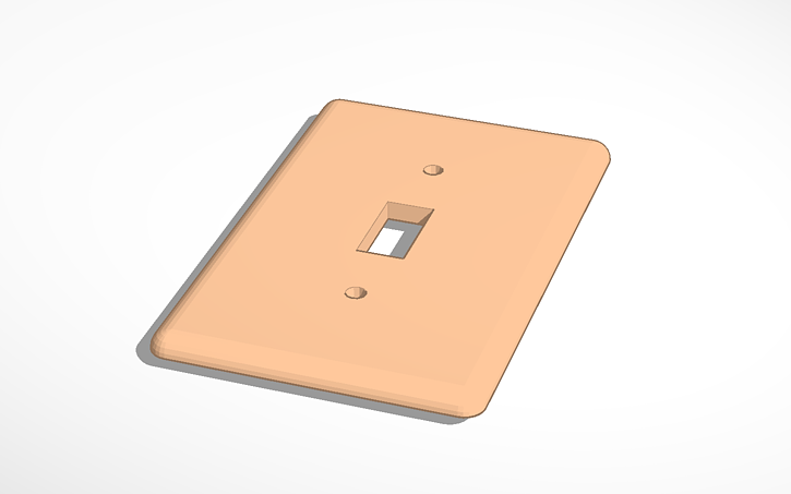 3D design light switch - Tinkercad