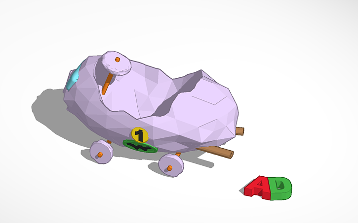 3D design The Boulder Mobile #WackyRaces - Tinkercad