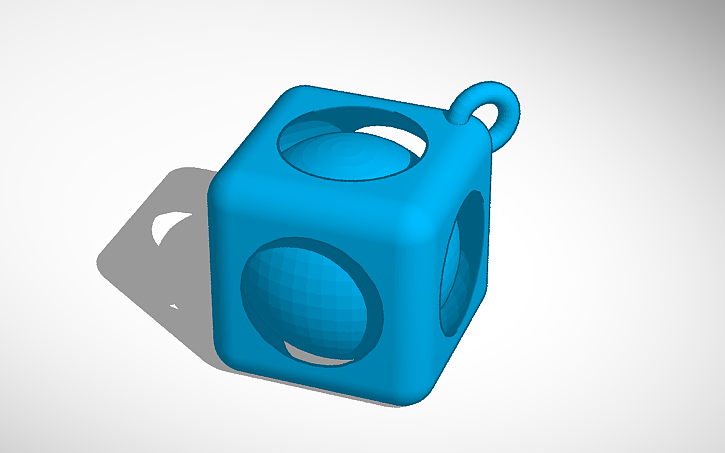 3D design Ball in cube - Tinkercad