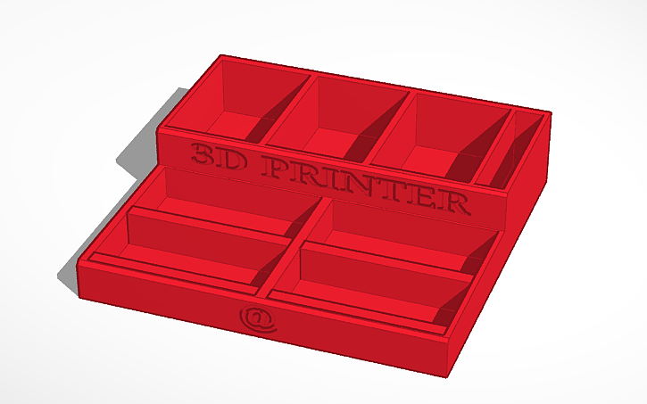3D design sorting bin - Tinkercad