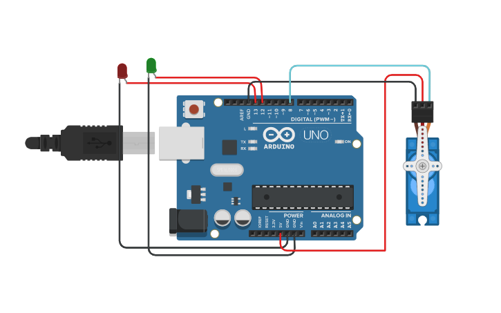 Circuit design Covid_intelligent_Entry_System - Tinkercad