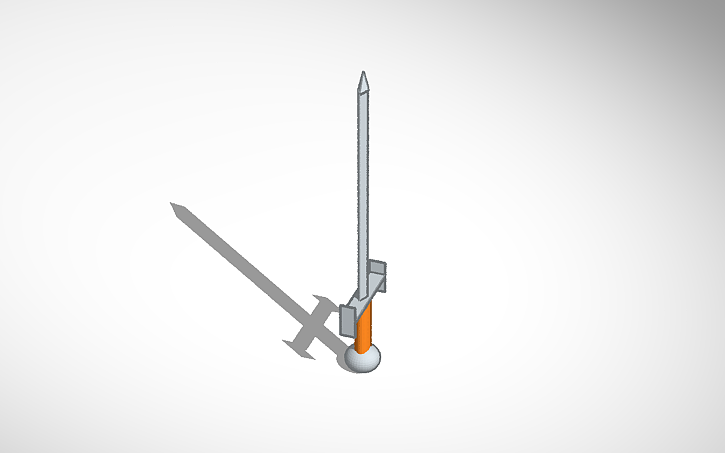 3D design Medieval sword - Tinkercad