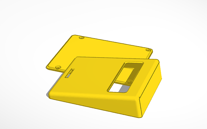 3D design 2004 LCD Keypad and RFID enclosure 10º angled - Tinkercad