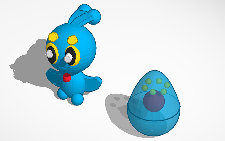 3D design manaphy and manaphy egg - Tinkercad