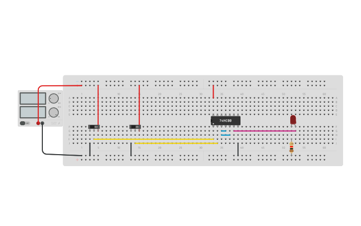 Circuit design AND Gate using NAND gate | Tinkercad