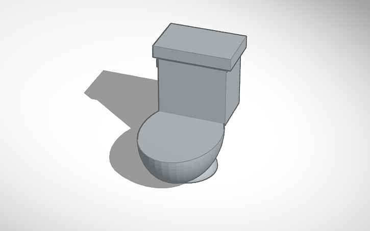 3D design toilet 1 - Tinkercad