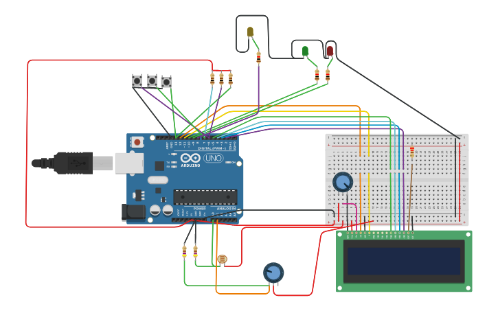 Circuit design Fotoresistenza e ingresso analogico ITIS FLACCO | Tinkercad