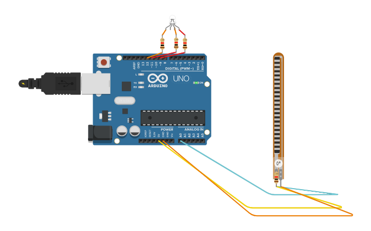 Circuit design Apratim's flex sensor - Tinkercad