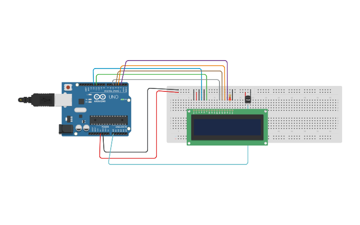 Circuit design Termômetro Digital | Tinkercad