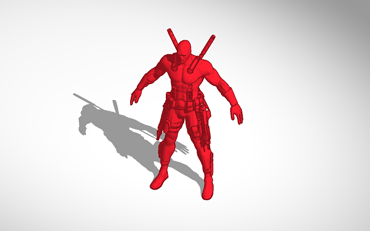 3D design Deadpool - Tinkercad