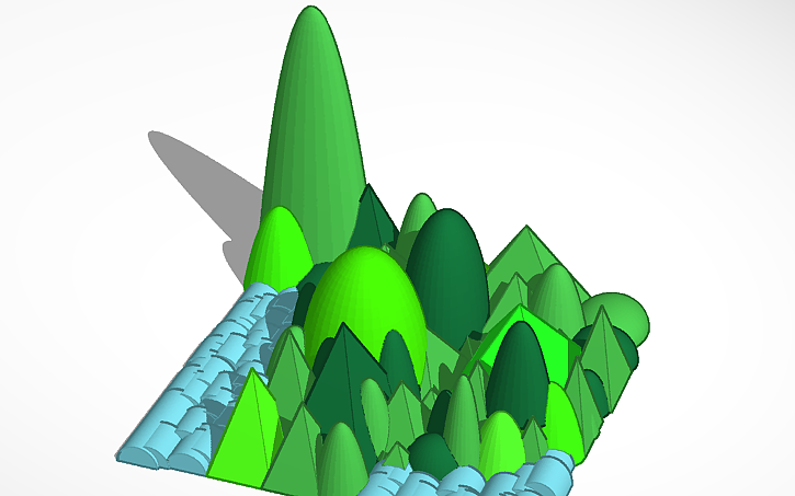 3D design The highest mountain - Tinkercad