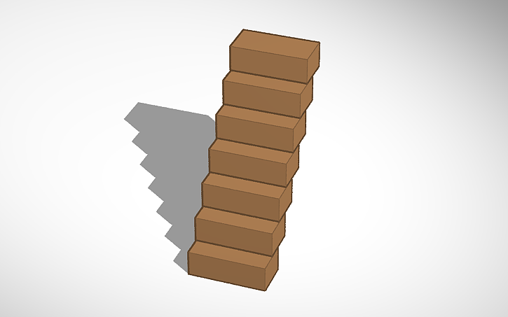 3D design stairs - Tinkercad