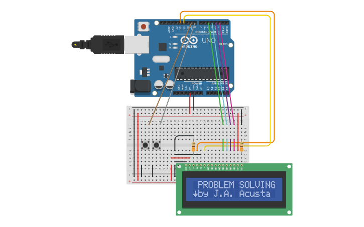 Circuit design LCD Display - Tinkercad