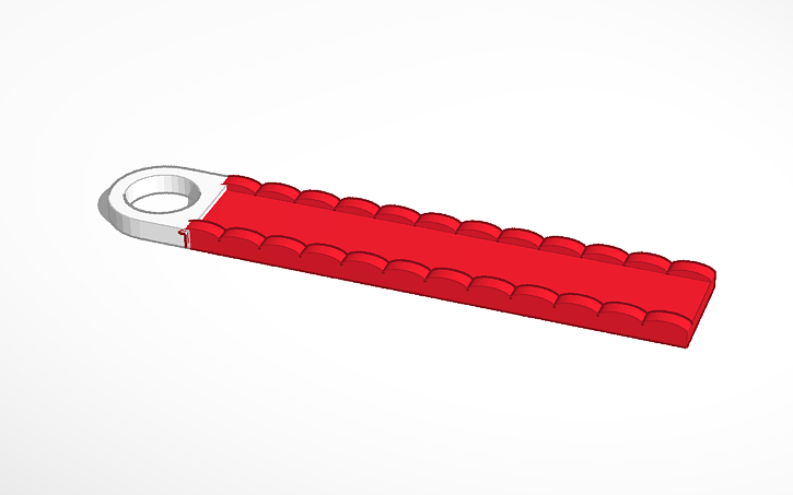 3D design Keyring Base - Tinkercad